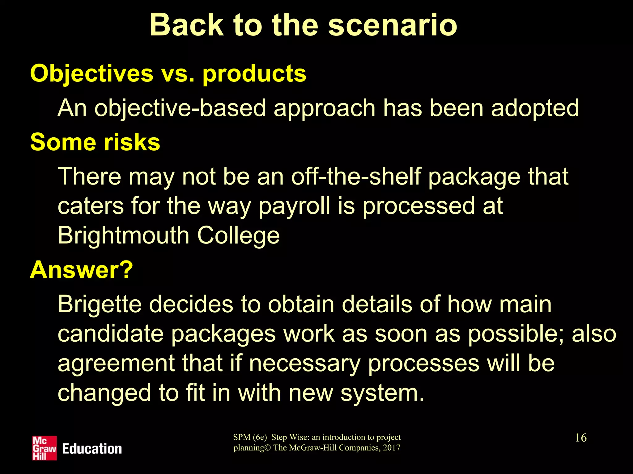 Chapter 03 overview-of project planning Step Wise | PDF