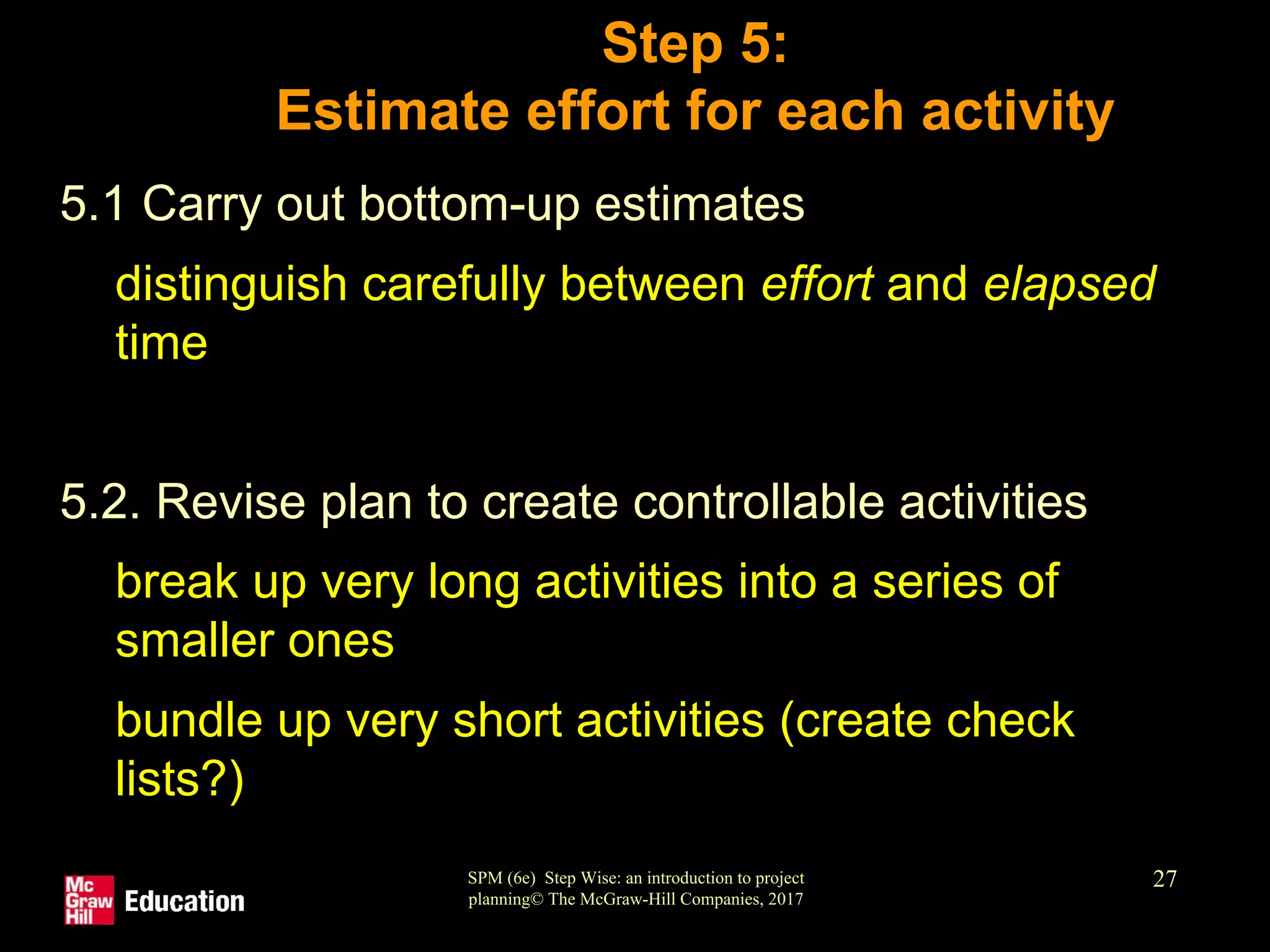 Chapter 03 overview-of project planning Step Wise | PDF