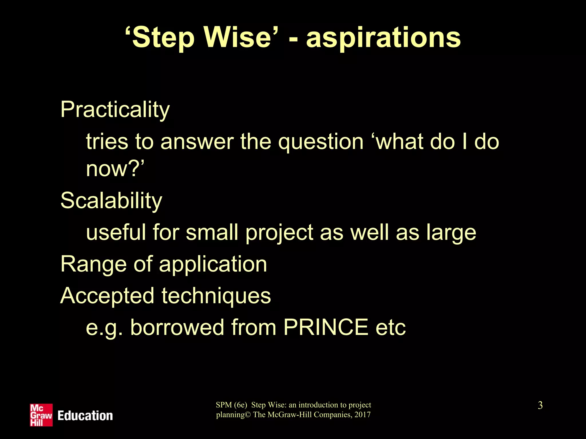 Chapter 03 overview-of project planning Step Wise | PDF