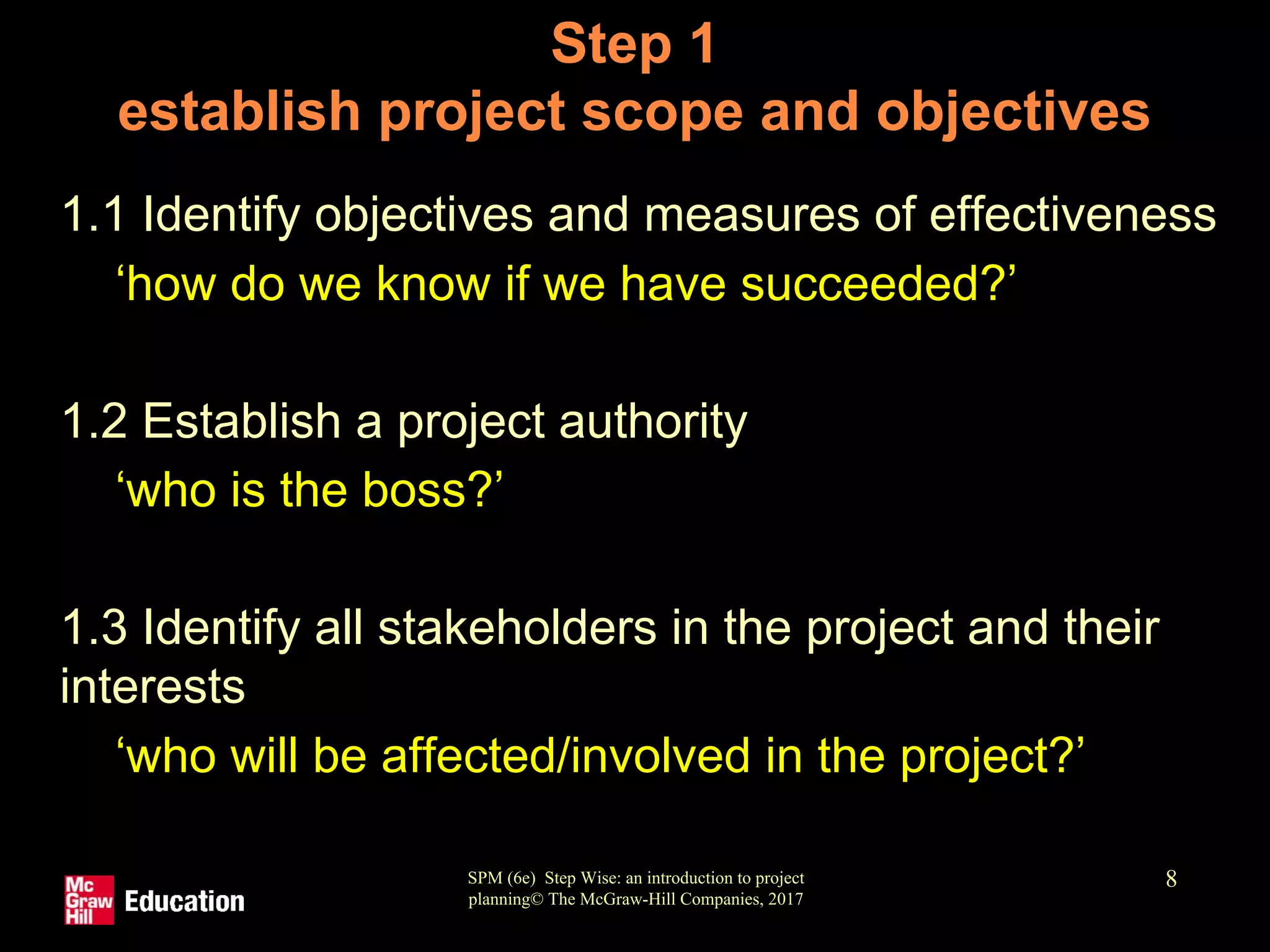 Chapter 03 overview-of project planning Step Wise | PDF