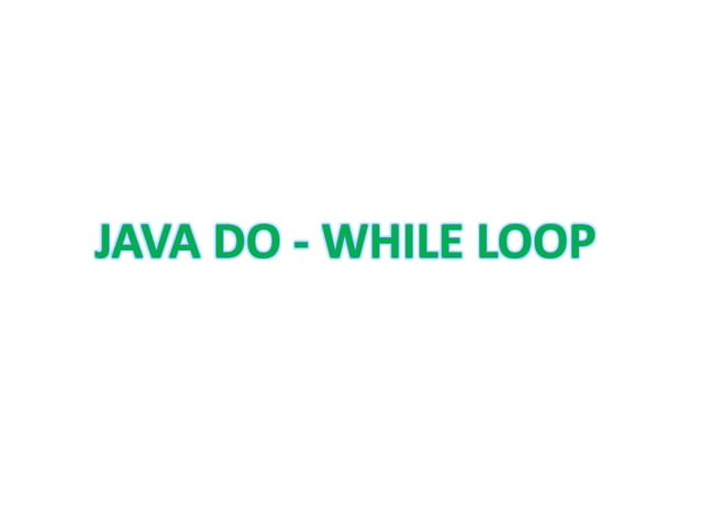 Control Structures In Java Ppt