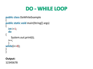 Control structures in java | PPT
