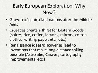 Unit 1 Early Exploration | PPTX | Europe Travel | Travel Locations