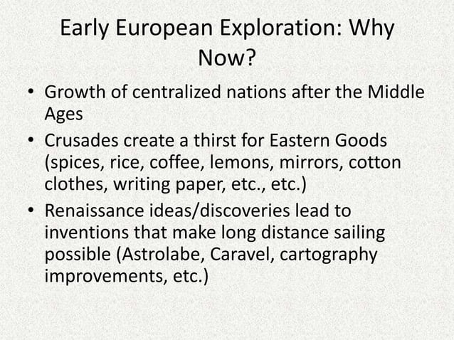 Unit 1 Early Exploration | PPTX | Europe Travel | Travel Locations