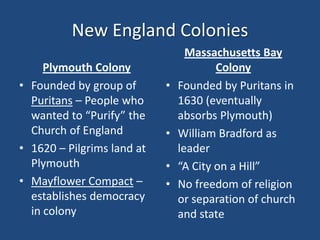 Unit 1 American Colonies | PPTX