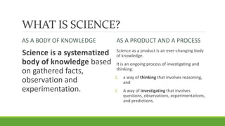 Unit 1, Lesson 1.1 - Introduction to Science | PPTX