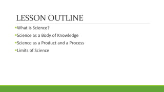 Unit 1, Lesson 1.1 - Introduction to Science | PPTX