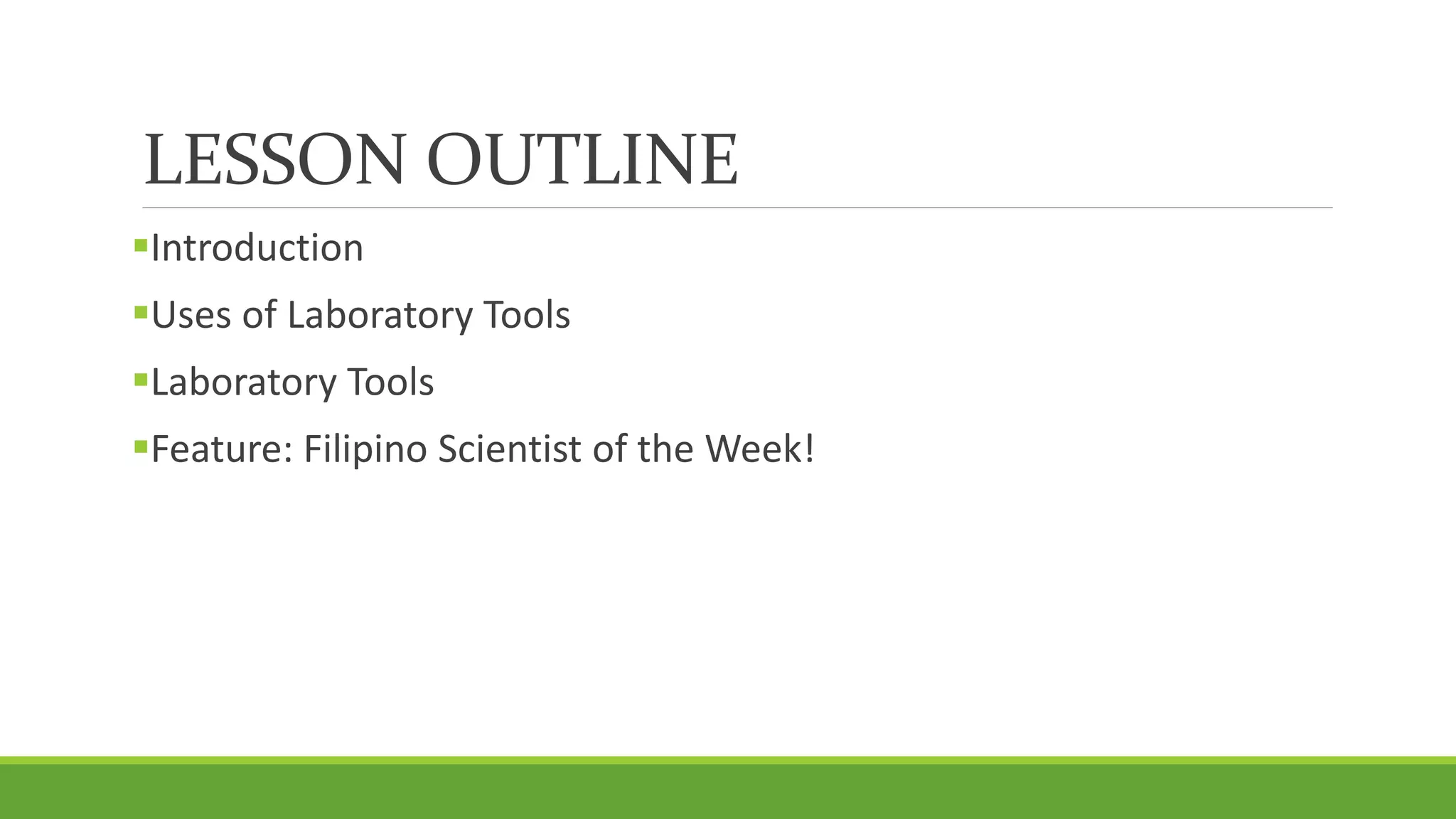 Unit 1, Lesson 1.5 - Laboratory Tools | PPTX