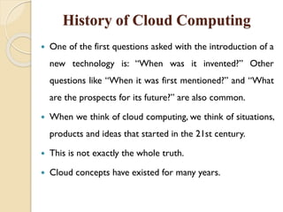 History of cloud computing | PDF | Cloud Computing | Internet