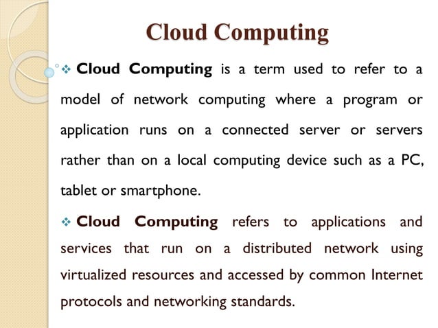 History of cloud computing | PDF | Cloud Computing | Internet