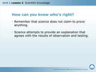 U1L2 - Scientific Knowledge | PPT