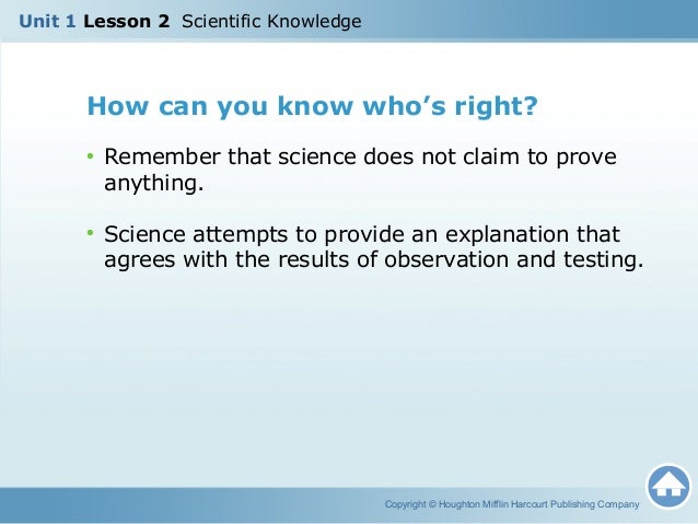 U1L2 - Scientific Knowledge