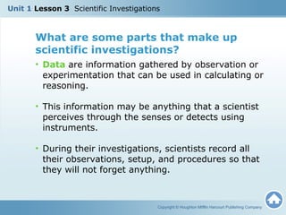 U1L3 - Scientific Investigations | PPT