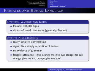 Human Language vs Animal | PPT