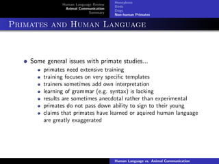 Human Language vs Animal | PPT