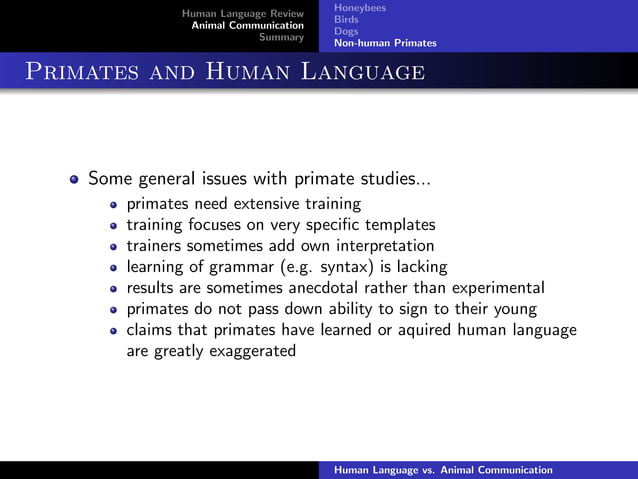 Human Language vs Animal | PPT