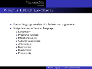 Human Language vs Animal | PPT