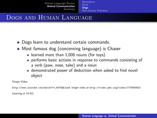 Human Language vs Animal | PPT