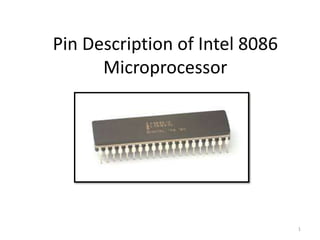Pin Description and Register Organization of 8086 Microprocessor | PPT