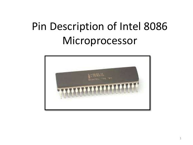 Pin Description and Register Organization of 8086 Microprocessor