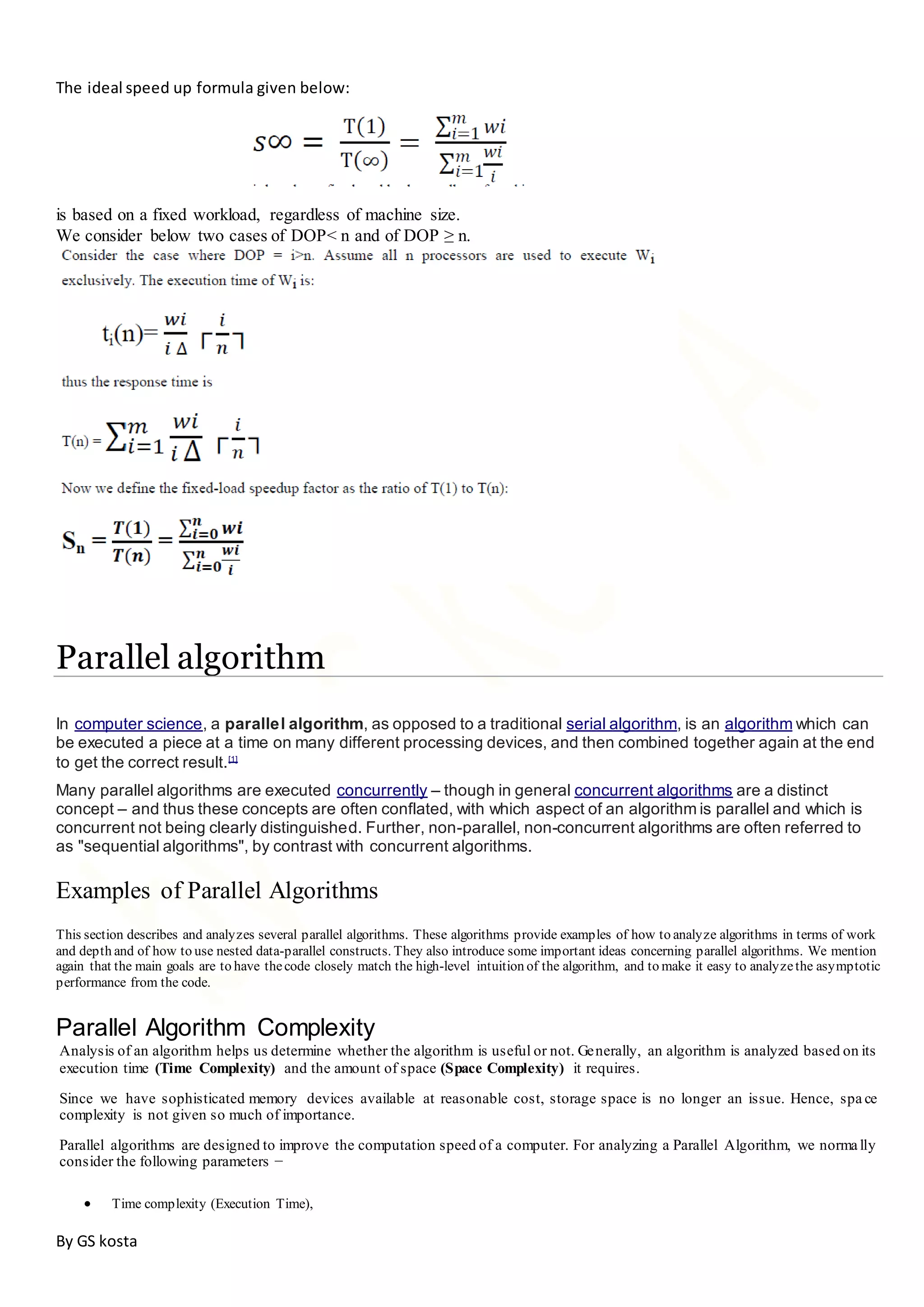 INTRODUCTION TO PARALLEL PROCESSING | DOCX
