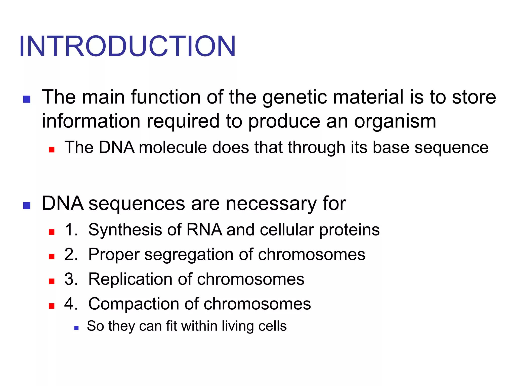 ORGANIZATION OF GENETIC MATERIAL | PPT
