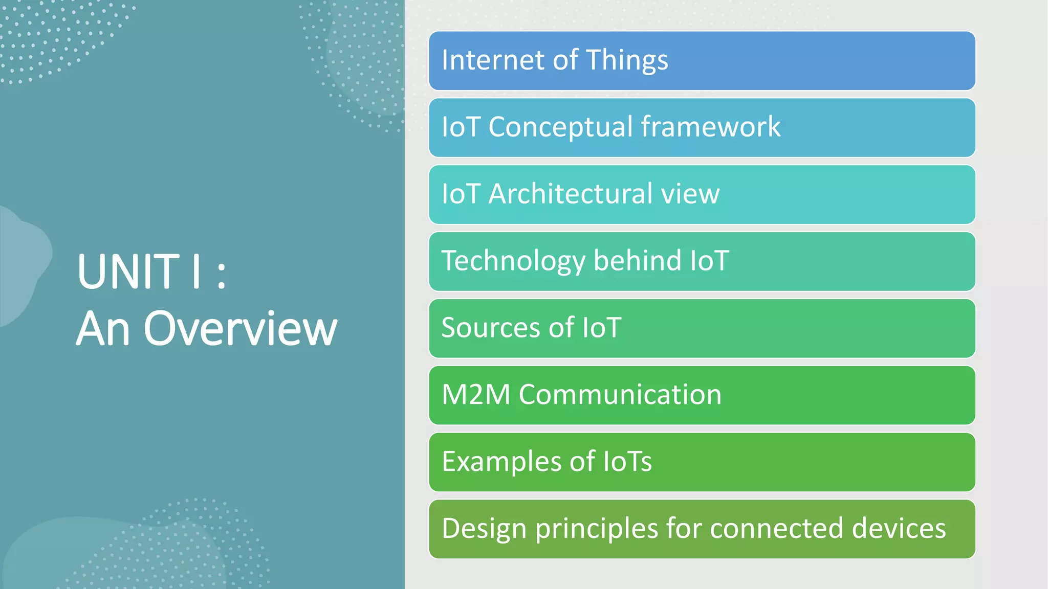 Technology Behind IoT (JNTUK - Unit - 1) | PPTX