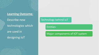 Technology Behind IoT (JNTUK - Unit - 1) | PPTX