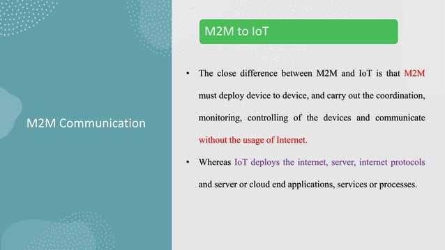 M2M Communication | PPTX | Computing | Technology & Computing