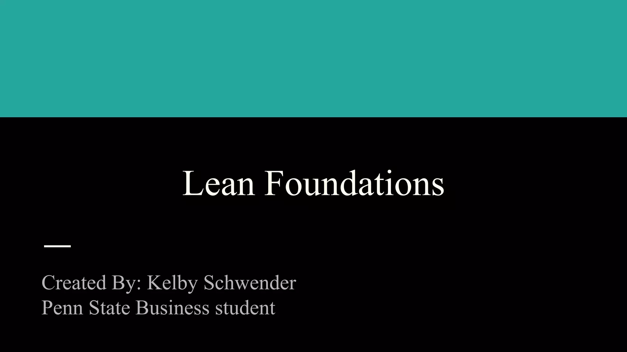 Lean foundations | PPT