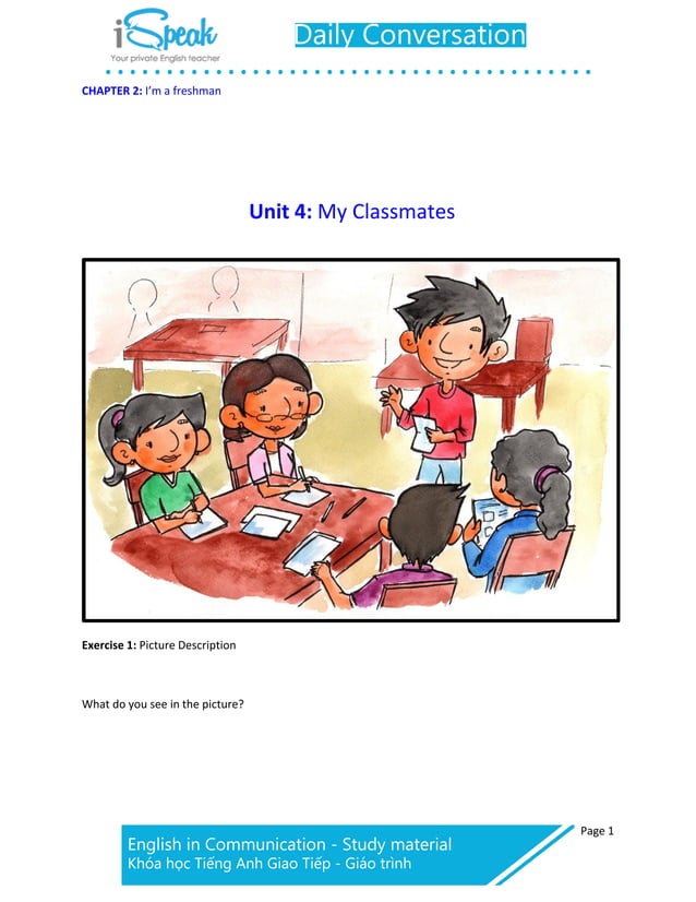Chapter 2 unit 4. my classmates | PDF | Homework and Study | Education