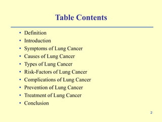 Lung cancer - definition, causes, symptoms, diagnosis, treatment ...