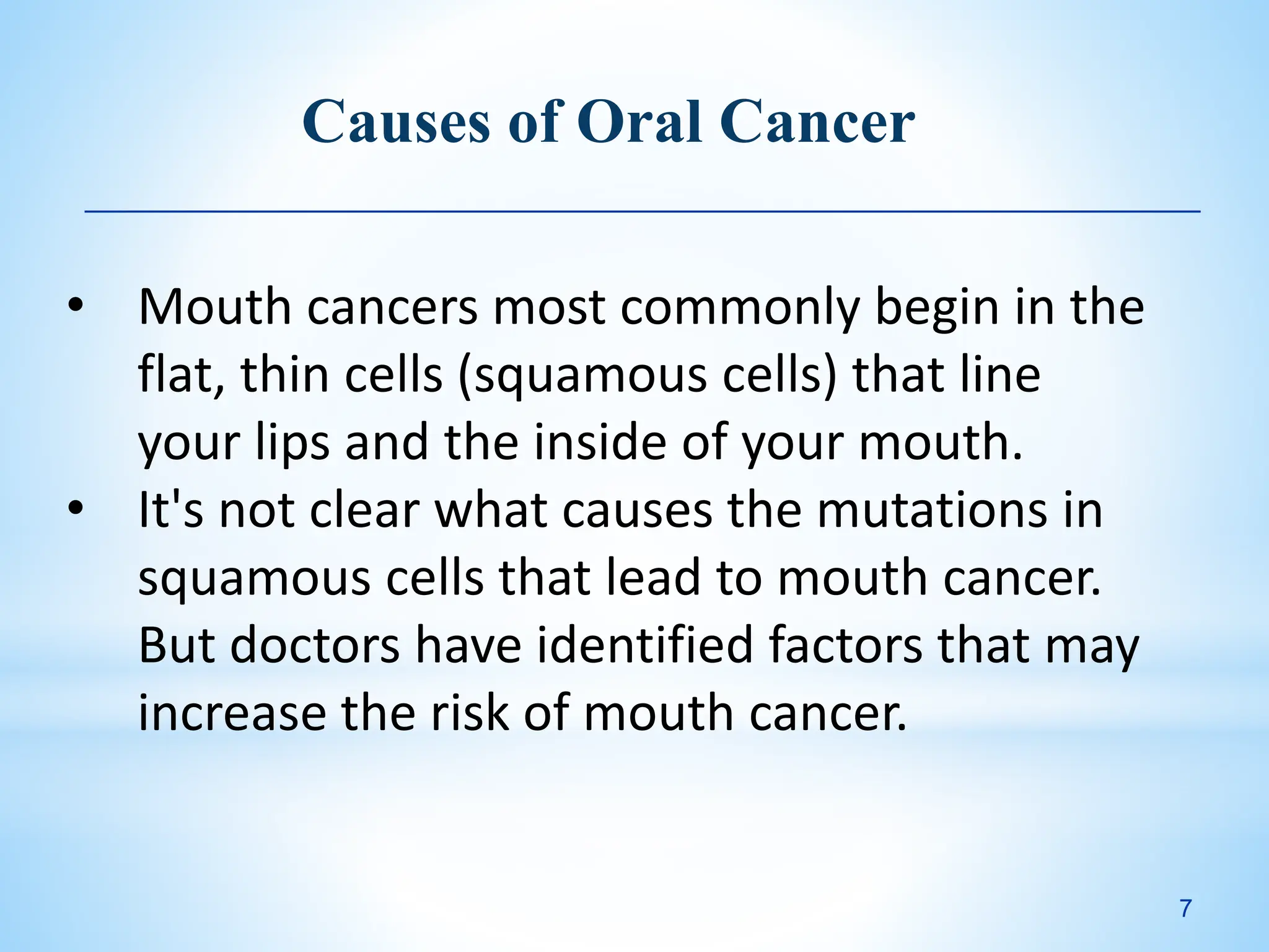 Oral cancer - definition, causes, risks, symptoms, diagnosis and ...