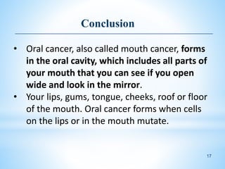 Oral cancer - definition, causes, risks, symptoms, diagnosis and ...