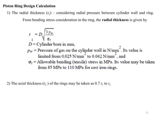 Piston Design Calculations