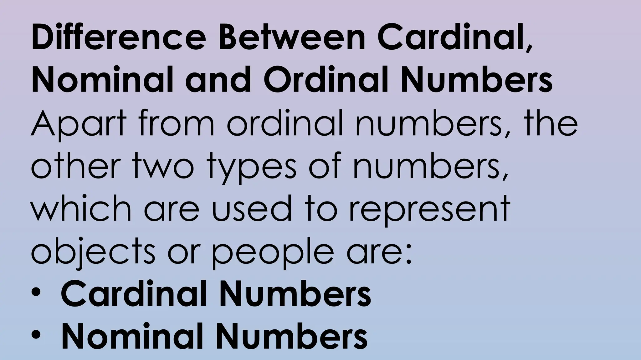 Ordinal Numbers for grade three students | PPTX