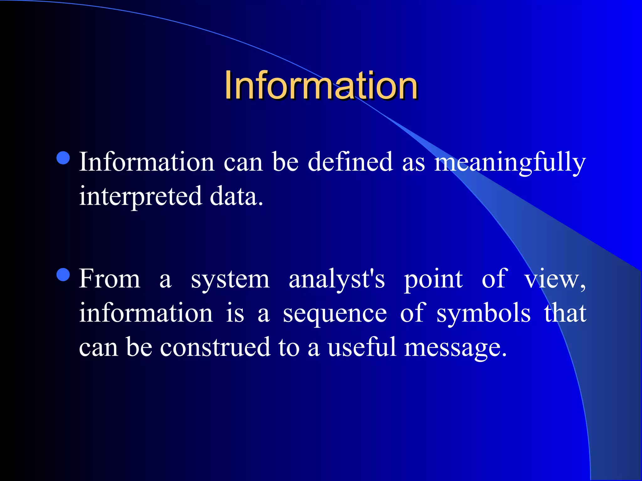 Development of MIS: Information requirement, Designing of MIS ...