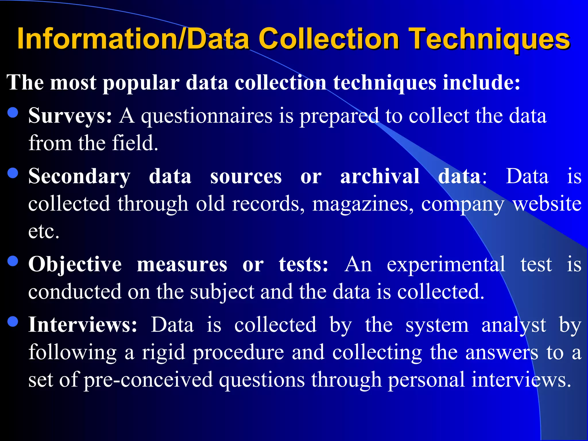 Development of MIS: Information requirement, Designing of MIS ...