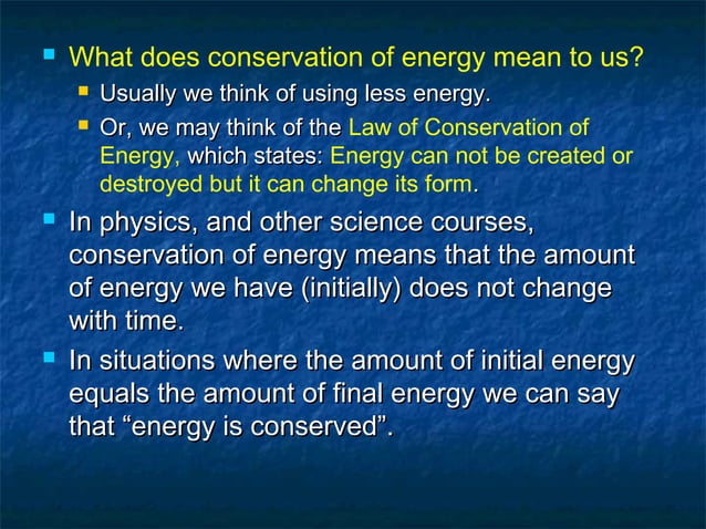 Grade 11, U2 L5A-Conservation of Energy | PPT