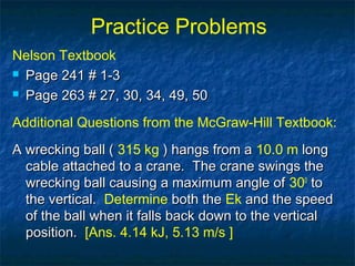 Grade 11, U2 L5A-Conservation of Energy | PPT