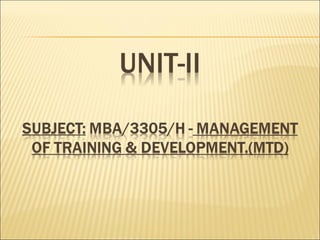 Training Functions, Training Needs Assessment, Action Research ...