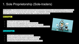 U2 2. types of business organizations | PPT