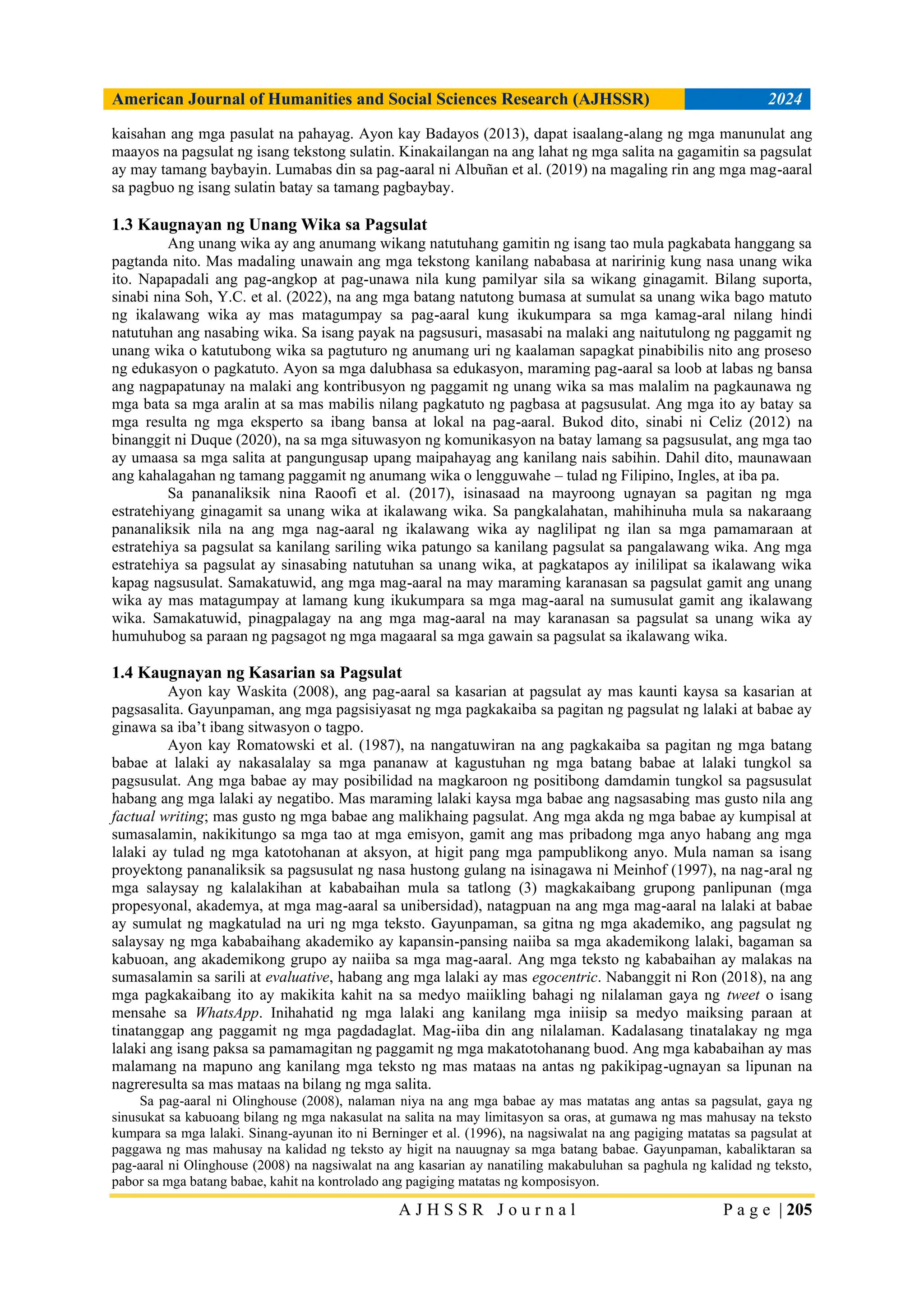 Mga Estratehiyang Pinakaginagamit sa Pagsulat sa Filipino ng mga Mag ...