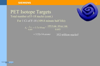 PET - General target theory, Isotope Targets | PPT