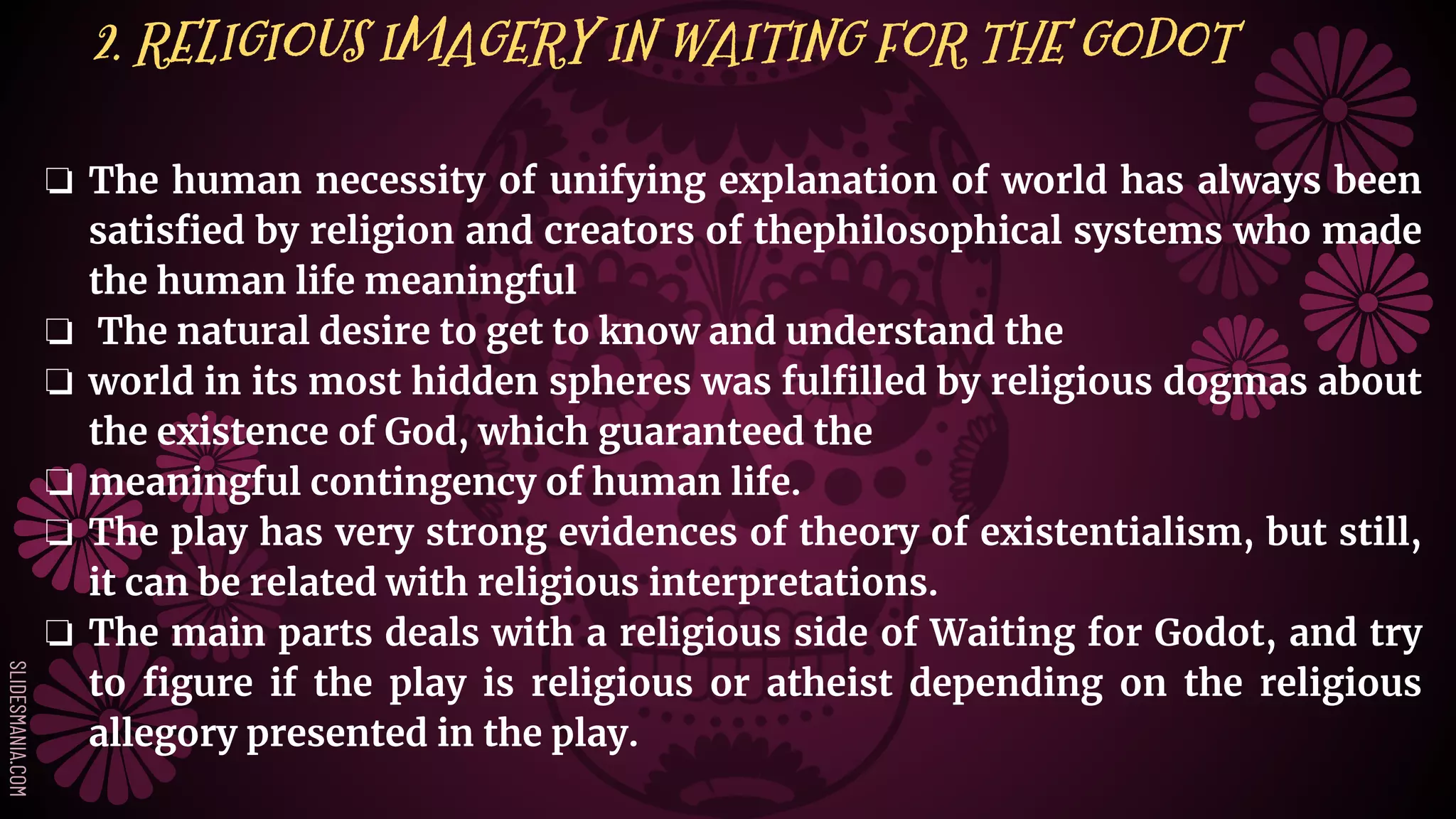 The Religious Meaning in Waiting for Godot 107 | PPTX