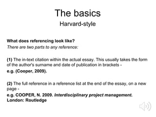 U2B September workshops - Referencing | PPT