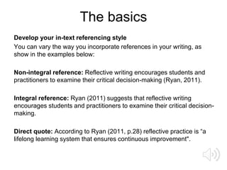 U2B September workshops - Referencing | PPT