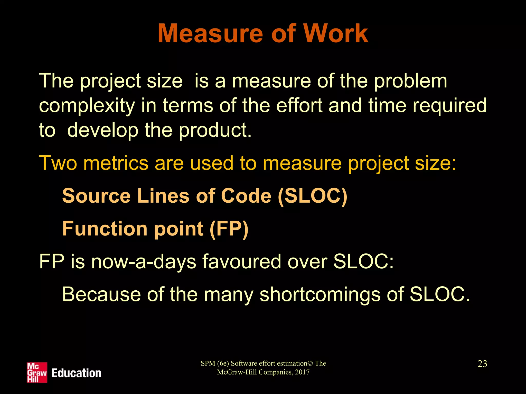 Chapter 05 Software effort estimation PartII_final | PDF | Computing | Technology & Computing