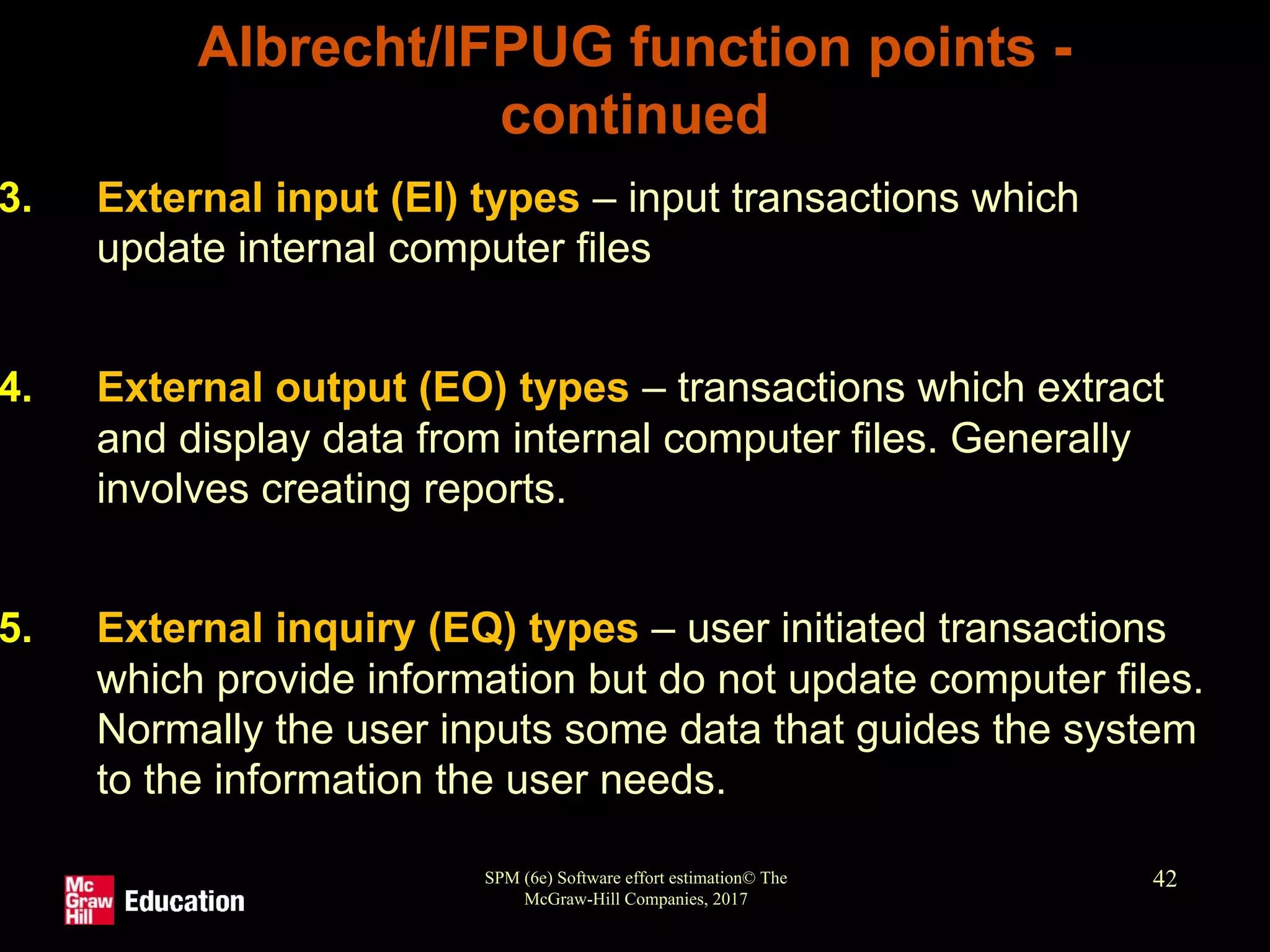 Chapter 05 Software effort estimation PartII_final | PDF | Computing | Technology & Computing