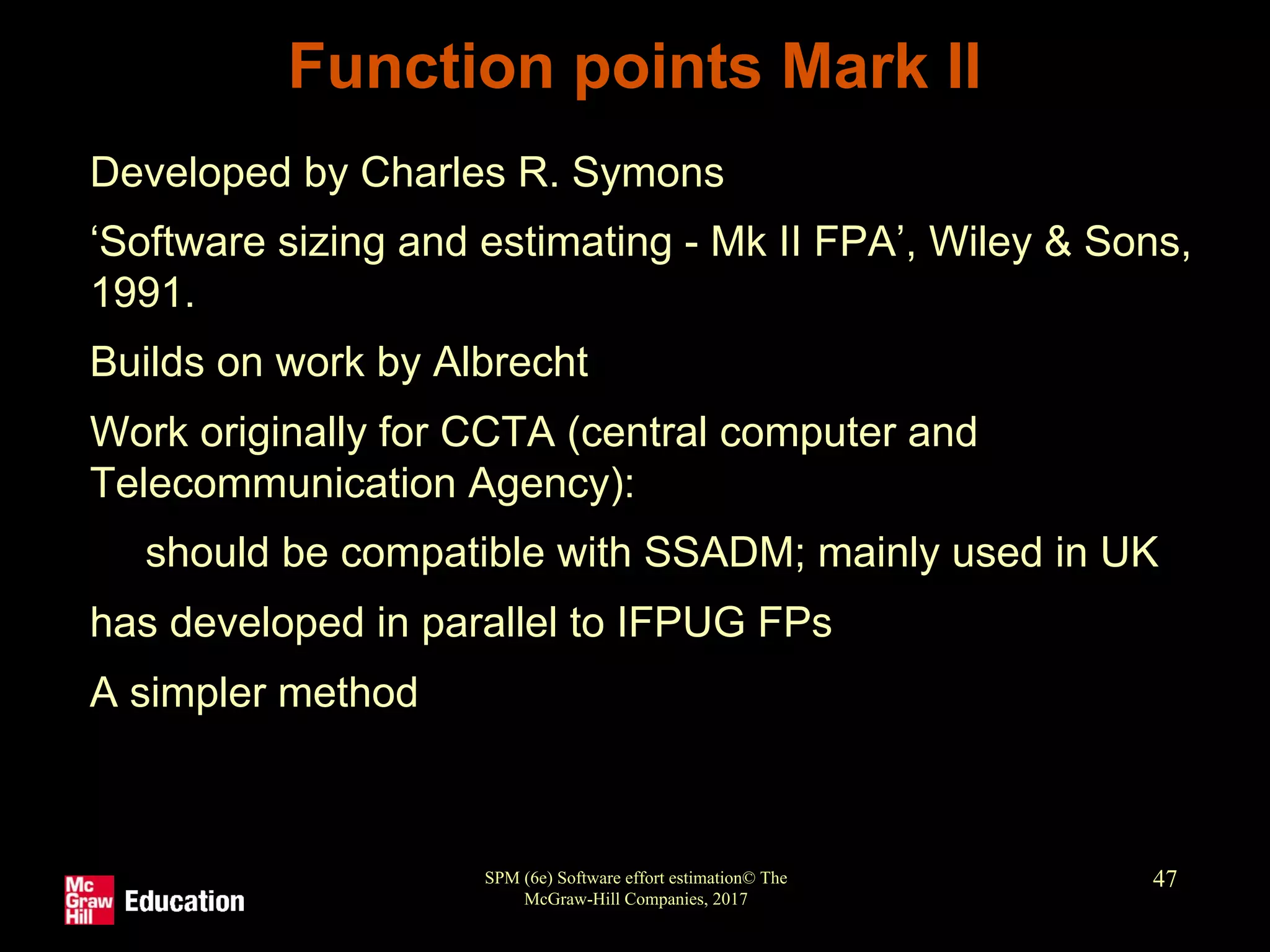 Chapter 05 Software effort estimation PartII_final | PDF | Computing | Technology & Computing